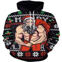 China Men's Christams Print Sweatshirts Hoodies Long Sleeve Graphic Halloween Shirts for sale