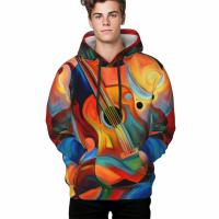 China Unisex 3D Printed Hooded Sweatshirt Casual Pullover Hoodie With Big Pockets for sale