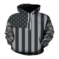 China Men's Hoodie Long Sleeve 3D Print Drawstring Casual Fashion Pullover Sweatshirt With Big Pocket for sale