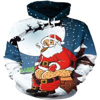 China Men's Hoodie Long Sleeve 3D Print Drawstring Casual Fashion Pullover Sweatshirt With Big Pocket for sale