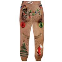 China 3D Digital Printing Christmas Snowflake Sweatpants Straight Men And Women Loose Casual Trousers for sale