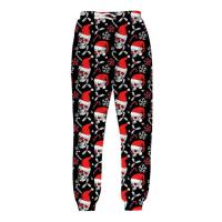 China 3D Digital Printing Christmas Snowflake Sweatpants Straight Men And Women Loose Casual Trousers for sale