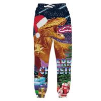 China 3D Digital Printing Christmas Snowflake Sweatpants Straight Men And Women Loose Casual Trousers for sale