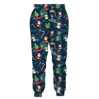 China 3D Digital Printing Christmas Snowflake Sweatpants Straight Men And Women Loose Casual Trousers for sale