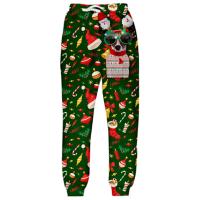China 3D Digital Printing Christmas Snowflake Sweatpants Straight Men And Women Loose Casual Trousers for sale