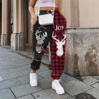 China Trousers For Women Autumn Winter New Women's Christmas Sublimation Printed Sweatpants Loose Casual Sports Pants for sale
