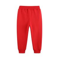 China Girls New Style Christmas Children's Sports Pants Knitted Cotton Embroidery Children's Wear Sweatpants for sale