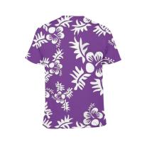 China Digital Printed T-shirt Short-sleeved T-shirt Full Version Printing Activity Youth Loose Advertising Shirt 3D Top Purple for sale