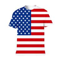 China Election Shirt Event Flag Print T-shirt Custom Made Full Body Print Round Neck Culture Shirt Short Sleeve for sale