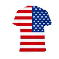 China Election Shirt Event Flag Print T-shirt Custom Made Full Body Print Round Neck Culture Shirt Short Sleeve for sale