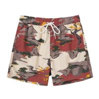 China Custom Design Your Own Logo Sublimation Printed Waterproof Board Shorts Four Way Stretch Swim Trunks for sale