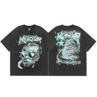 China Men's Graphic T-Shirt Unisex Cotton Oversized T-Shirt Short Sleeve Vintage Street Casual T-Shirt Tops for sale