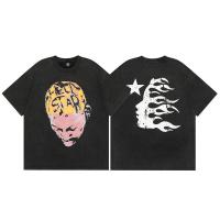 China Gothic Casual Loose Oversized T-shirt Harajuku Street Trend Men And Women Personalized Print Rock Anime Punk for sale
