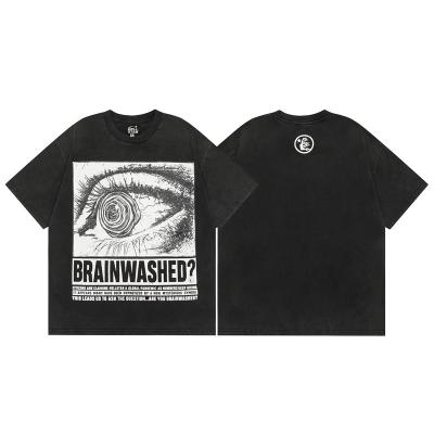 China Men's Graphic T-Shirt Unisex Cotton Oversized T-Shirt Short Sleeve Vintage Street Casual T-Shirt Tops for sale