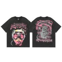 China Men's Graphic T-Shirt Unisex Cotton Oversized T-Shirt Short Sleeve Vintage Street Casual T-Shirt Tops for sale