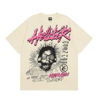 China Oversized Tees Unisex Graffiti Knit Print Casual Tees Streetwear Vintage Summer Tops Tees for sale