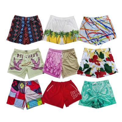China High Quality Custom Name Logo Men Beach Shorts 5in Inseam Nylon Running Mesh Comfortable Shorts Mens Floral Beach Shorts for sale