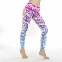 China Colorful Geometric Kente Symbols African Art Print Leggings High Yoga Waist Sublimation Printed Leggings for Women for sale