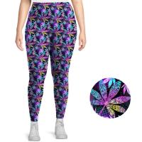China Custom Print Pants Plus Size High Waist Gym Fitness Sport Wears Spandex Fabric Butter Soft Women Yoga Leggings For Workout for sale