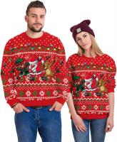 China Unisex Ugly Christmas Sweater 3D Printed Funny Graphic Long Sleeve T-Shirt Crewneck Sweatshirts for sale