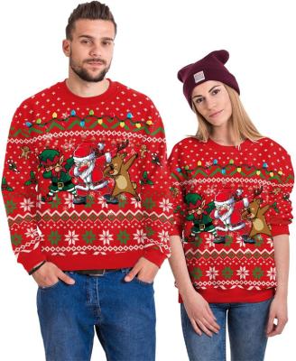 China Unisex Ugly Christmas Sweater 3D Printed Funny Graphic Long Sleeve T-Shirt Crewneck Sweatshirts for sale