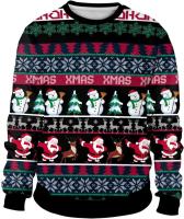 China Unisex Ugly Christmas Sweater 3D Printed Funny Graphic Long Sleeve T-Shirt Crewneck Sweatshirts for sale