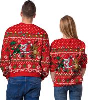 China Unisex Ugly Christmas Sweater 3D Printed Funny Graphic Long Sleeve T-Shirt Crewneck Sweatshirts for sale