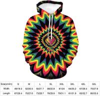 China Color Rainbow Printed Hoodie Tie Dye Sweatshirt Fashion Graphic Pullover For Men Women for sale