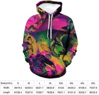 China Color Rainbow Printed Hoodie Tie Dye Sweatshirt Fashion Graphic Pullover For Men Women for sale