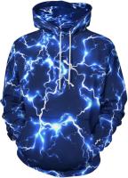 China Unisex New Men's Novelty Hoodies Cool Lightning Graphic Hoody Fleece Pullover Hooded Sweatshirts for sale