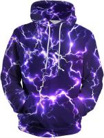 China Unisex New Men's Novelty Hoodies Cool Lightning Graphic Hoody Fleece Pullover Hooded Sweatshirts for sale