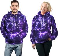 China Unisex New Men's Novelty Hoodies Cool Lightning Graphic Hoody Fleece Pullover Hooded Sweatshirts for sale