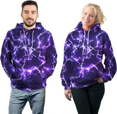 China Unisex New Men's Novelty Hoodies Cool Lightning Graphic Hoody Fleece Pullover Hooded Sweatshirts for sale