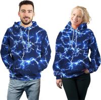 China Unisex New Men's Novelty Hoodies Cool Lightning Graphic Hoody Fleece Pullover Hooded Sweatshirts for sale