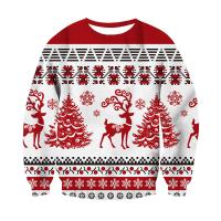 China Men's 3D Digital Printing Christmas Long-sleeved Men's Women's Round Neck Sweatshirt for sale