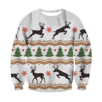China Men's 3D Digital Printing Christmas Long-sleeved Men's Women's Round Neck Sweatshirt for sale