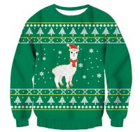 China Men's 3D Digital Printing Christmas Long-sleeved Men's Women's Round Neck Sweatshirt for sale