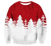 China Men's 3D Digital Printing Christmas Long-sleeved Men's Women's Round Neck Sweatshirt for sale