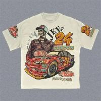 China Custom Skull Head Print Logo Streetwear Vintage First Class Quality 100% Cotton Plain Heavyweight Oversized T Shirt for sale