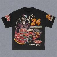China Custom Skull Head Print Logo Streetwear Vintage First Class Quality 100% Cotton Plain Heavyweight Oversized T Shirt for sale