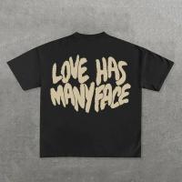China Heavyweight Manufacturing Cropped T Shirt Men Cotton Boxy Graphic T Shirts For Men for sale