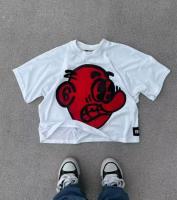 China Heavyweight Manufacturing Cropped T Shirt Men Cotton Boxy Graphic T Shirts For Men for sale