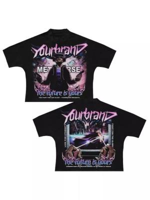 China Dtg T Shirt Streetwear Customization Graphic Oversize Digital Printing T Shirt for sale