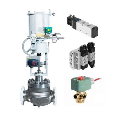China Chinese Control Valve With Pneumatic Actuator And Asco 8210G And Festo VUVS-L30 Solenoid Valve for sale