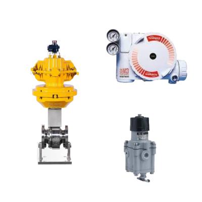 China China's control valve with Flowserve Logix 3200MD Digital HART positioner and Masoneilan 78-40 filter regulator for sale