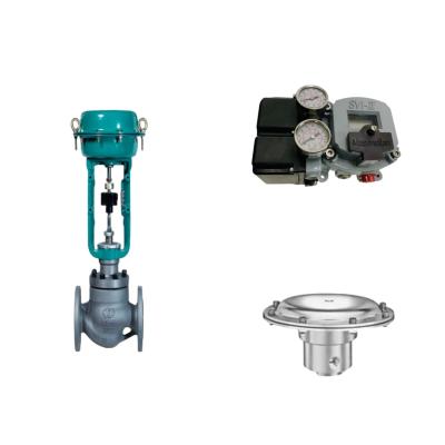China Pneumatic Control Valve With Masoneilan SVI2-21123121 Positioner And Tescom 44-4600   Pressure Regulating Valve for sale