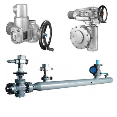 China Pressure/Flow Control Skid with Auma electric actuator SA/SQ and multi-rotation gearbox GK/GST/GHT for sale
