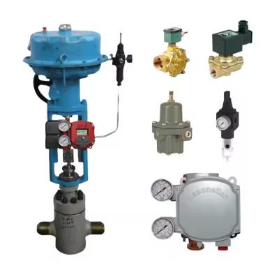 China Chinese Straight Angle Type Top Guide Valve With SVI2 Valve Positioner And ASCO Solenoid Valve In Stock for sale
