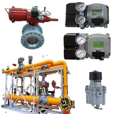 China Natural Gas Valve Skid Masoneilan 36005 Series Control Ball Valve With 31 Actuators SVI II Positioner 78-40 Voltage Regulator for sale