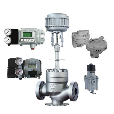 China Straight Angle Type Top Guide Valve with Masoneilan SVI2 Valve Positioner and 78-40 Regulator Suitable for Electric Power for sale